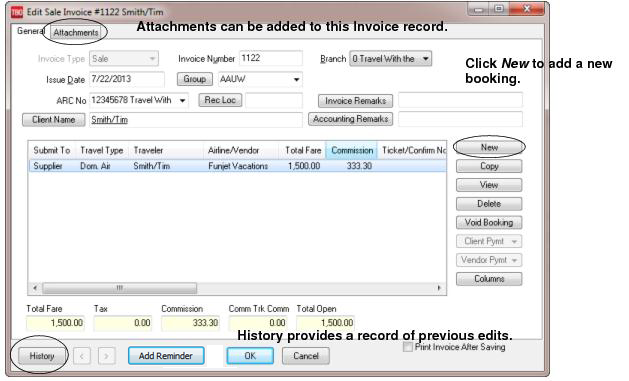 Enter New Invoices in Trams Back Office