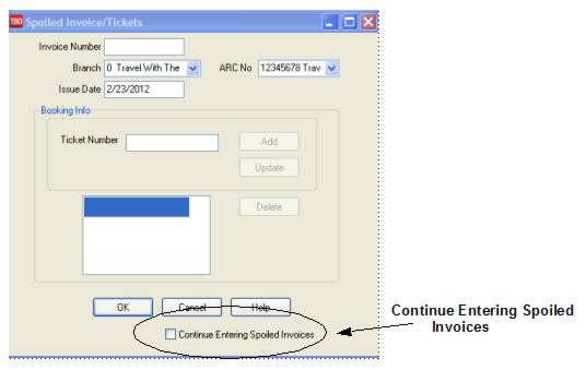 Enter New Invoices in Trams Back Office